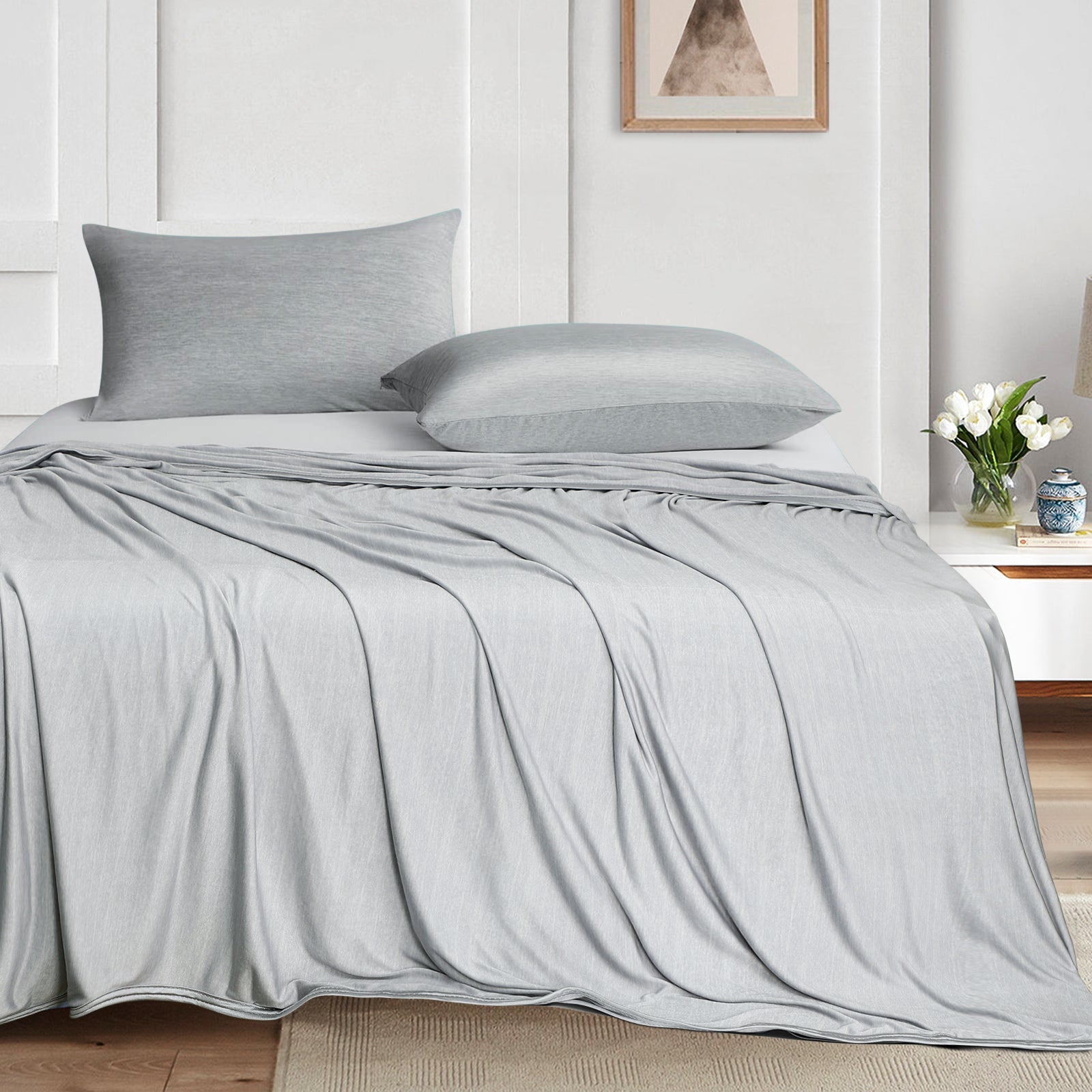 Dual-Sided Ultra-soft Cooling Blanket – Lightweight Summer Bed Cover ...
