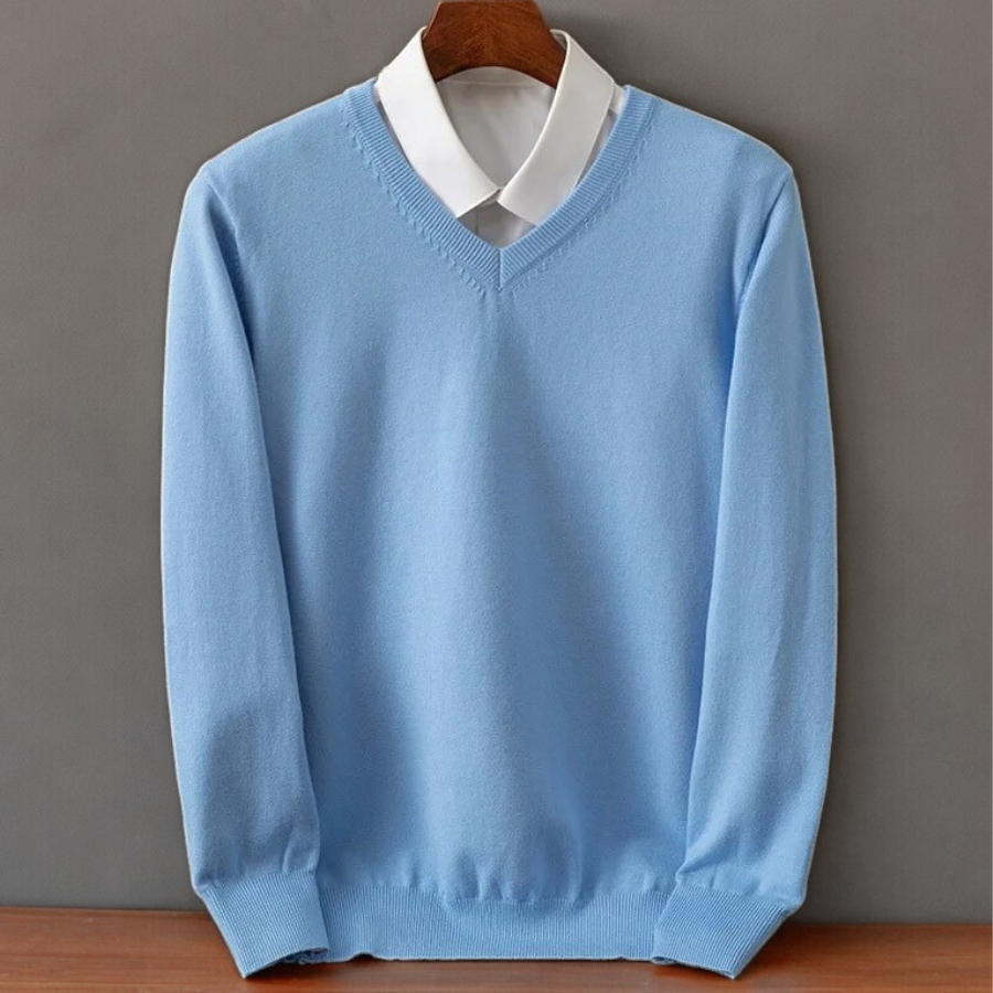 Olympia Cashmere V-Neck Sweater – Edward Fraiser
